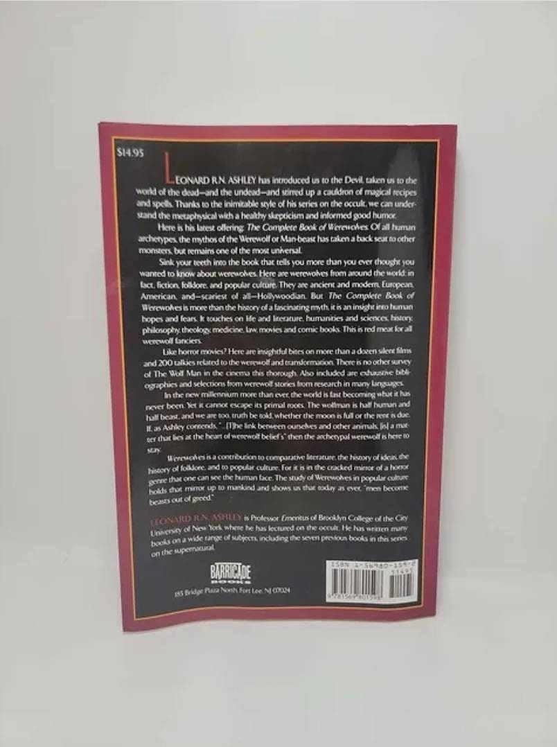 The Complete Book of Werewolves by Leonard R.N. Ashley Sink Your Teeth ...