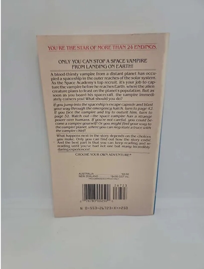 Space Vampire (choose Your Own Adventure#71) Paperback – January 1 ...
