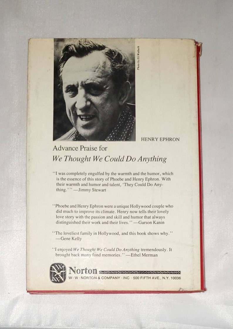 We Thought We Could Do Anything by Henry Ephron Vintage Hardcover 1977 ...