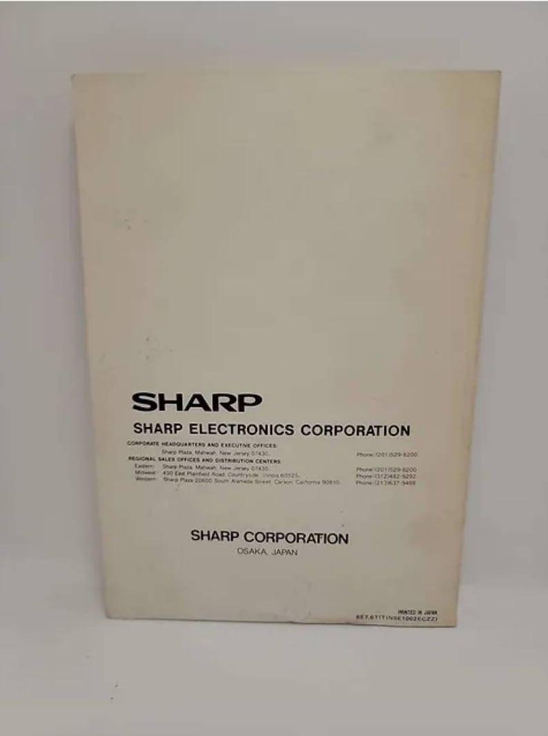 The Sharp EL-5500III is a Programmable Calculator With 12 Digits ...