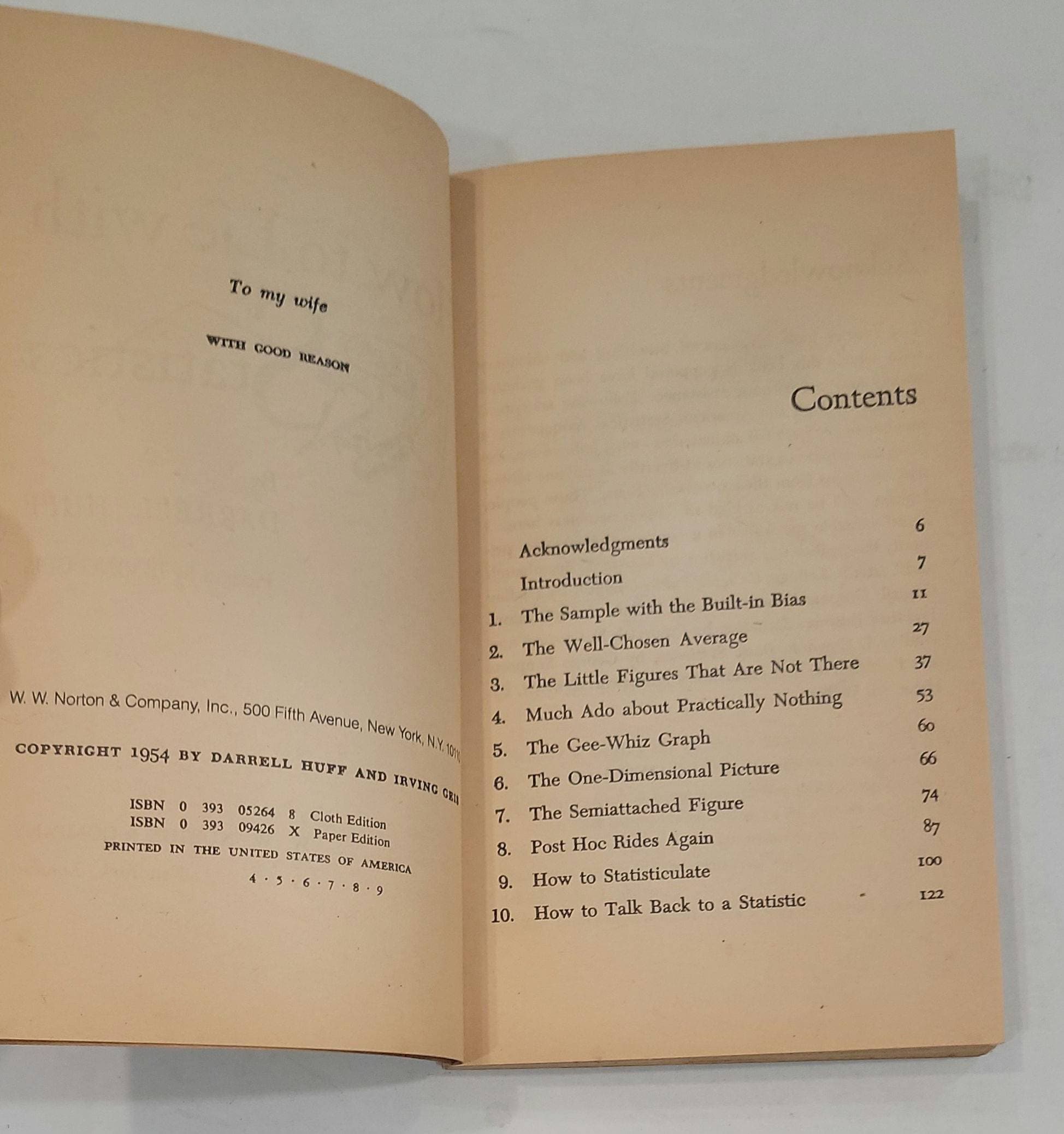 How to Lie With Statistics by Darrell Huff Pictures by Irving Geis 34th ...