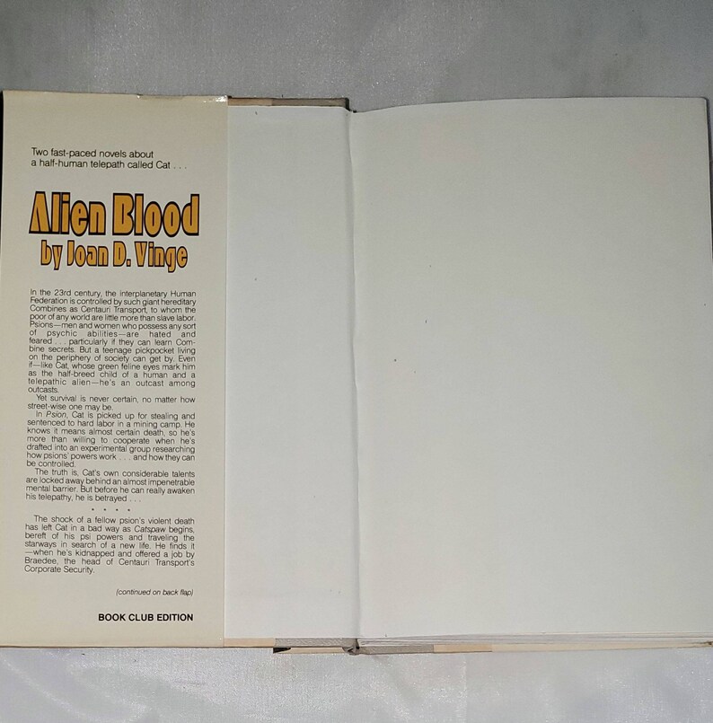 Alien Blood by Joan D. Vinge - Vintage Hardcover 1988 - Etsy