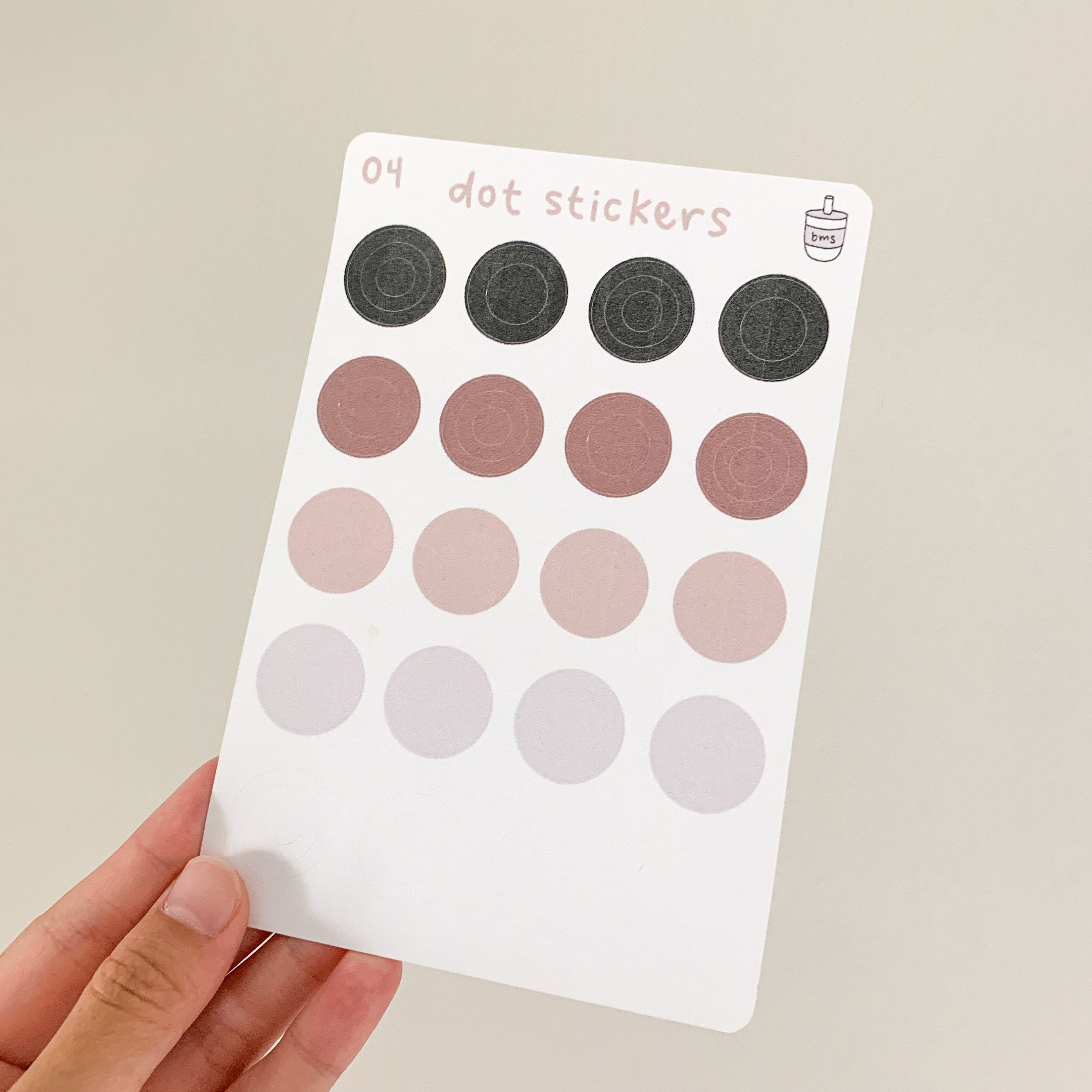 Concentric Dot Stickers Matte Sticker Sheet for Journaling, Planners ...