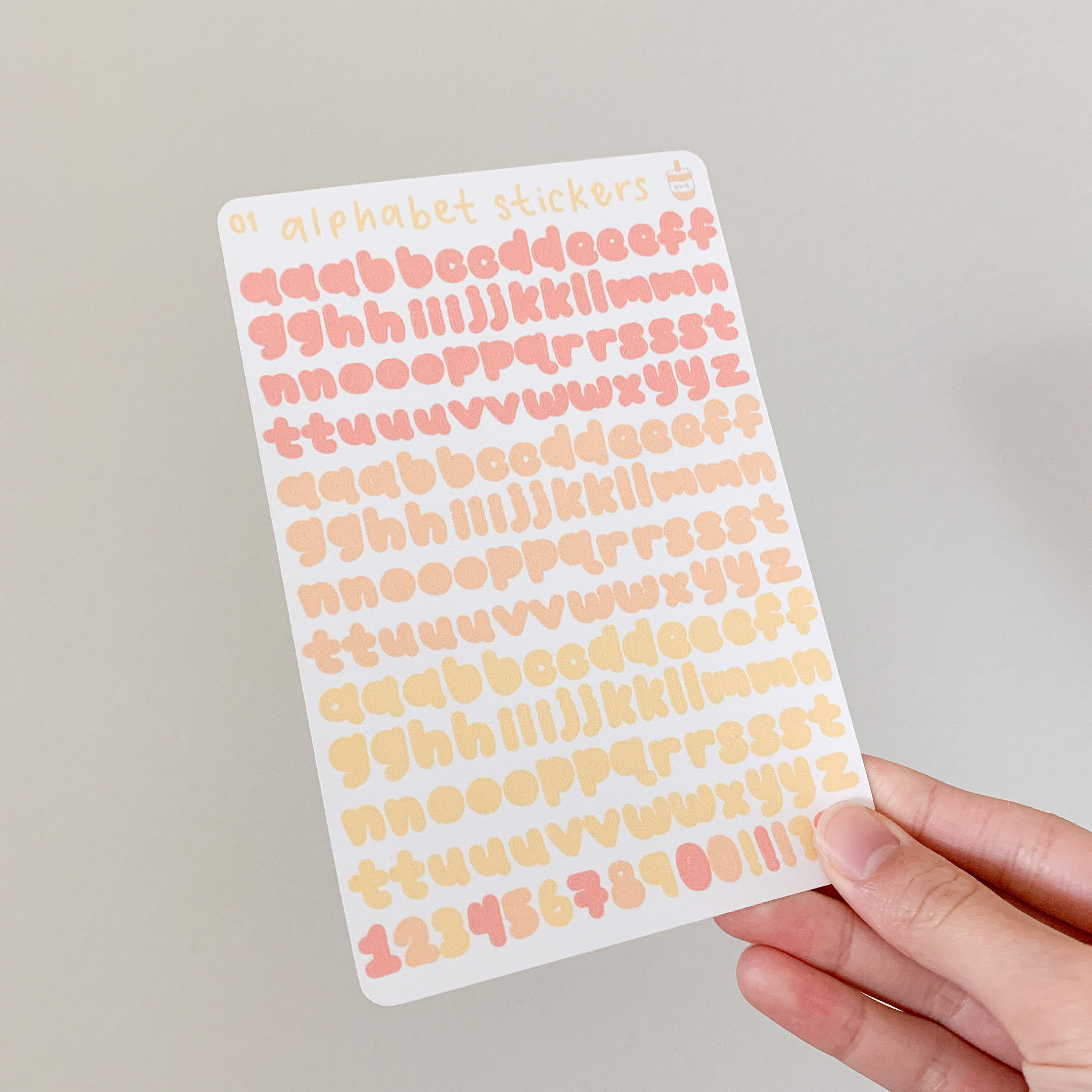 Alphabet Sticker Sheets Matte Sticker Sheet for | Etsy