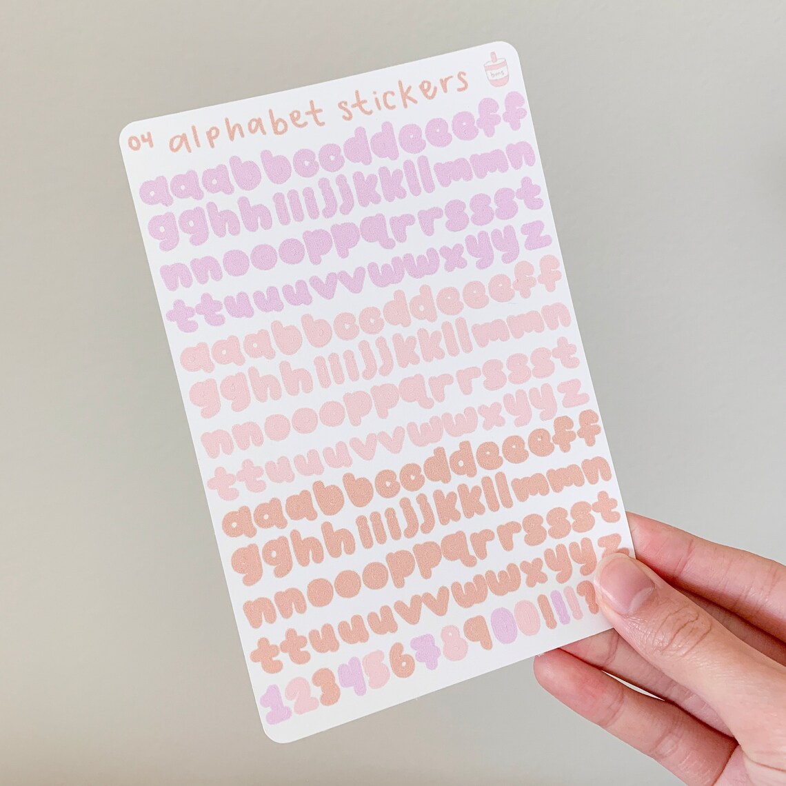 Alphabet Sticker Sheets Matte Sticker Sheet for | Etsy