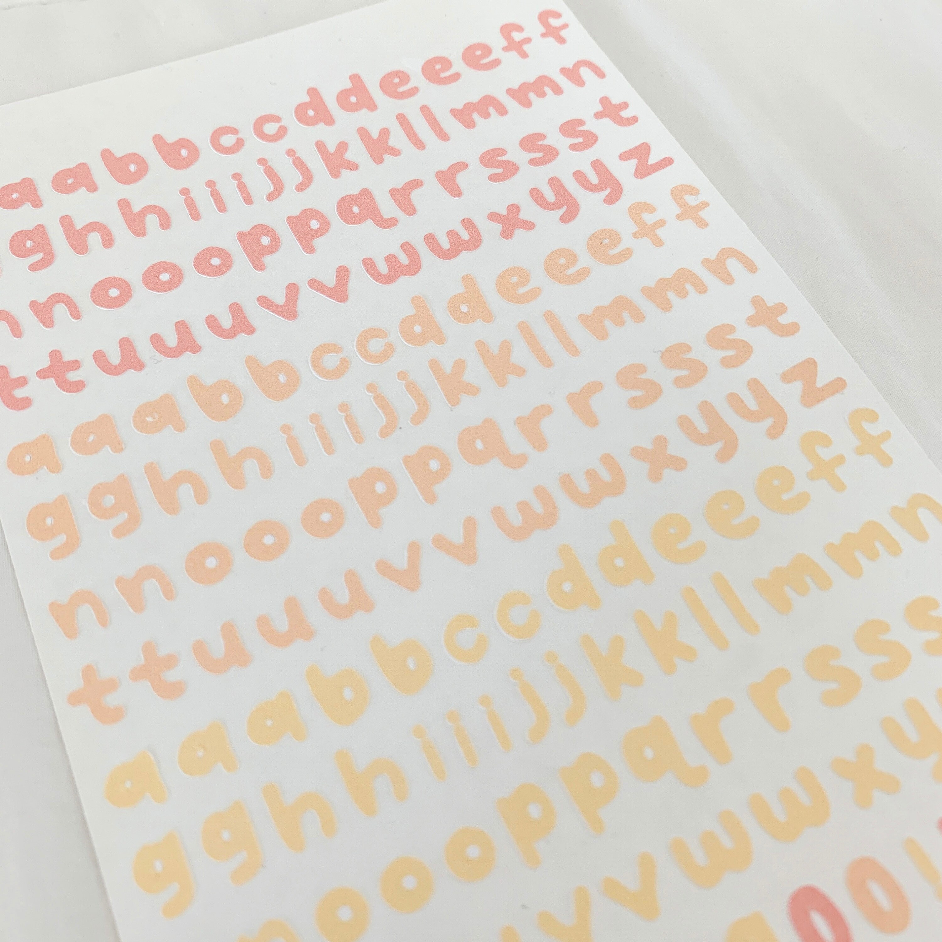 Alphabet Sticker Sheets Matte Sticker Sheet for | Etsy