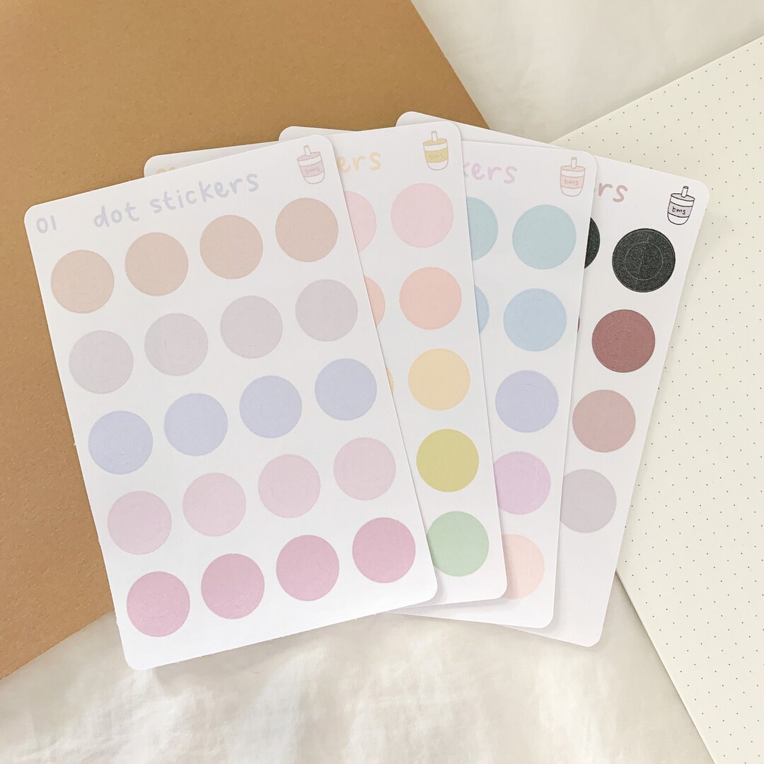 Concentric Dot Stickers || Matte Sticker Sheet || for Journaling ...