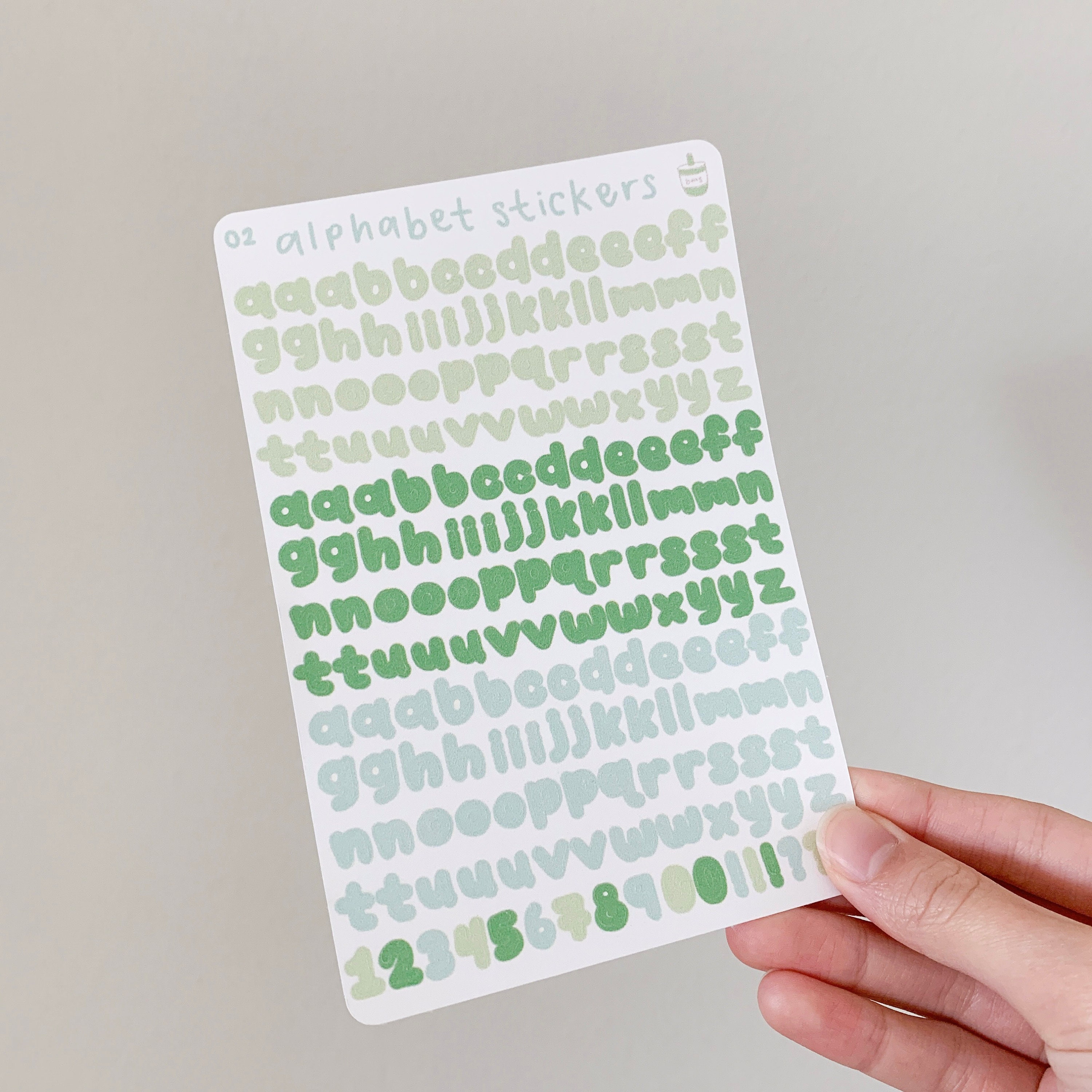 Alphabet Sticker Sheets Matte Sticker Sheet for | Etsy