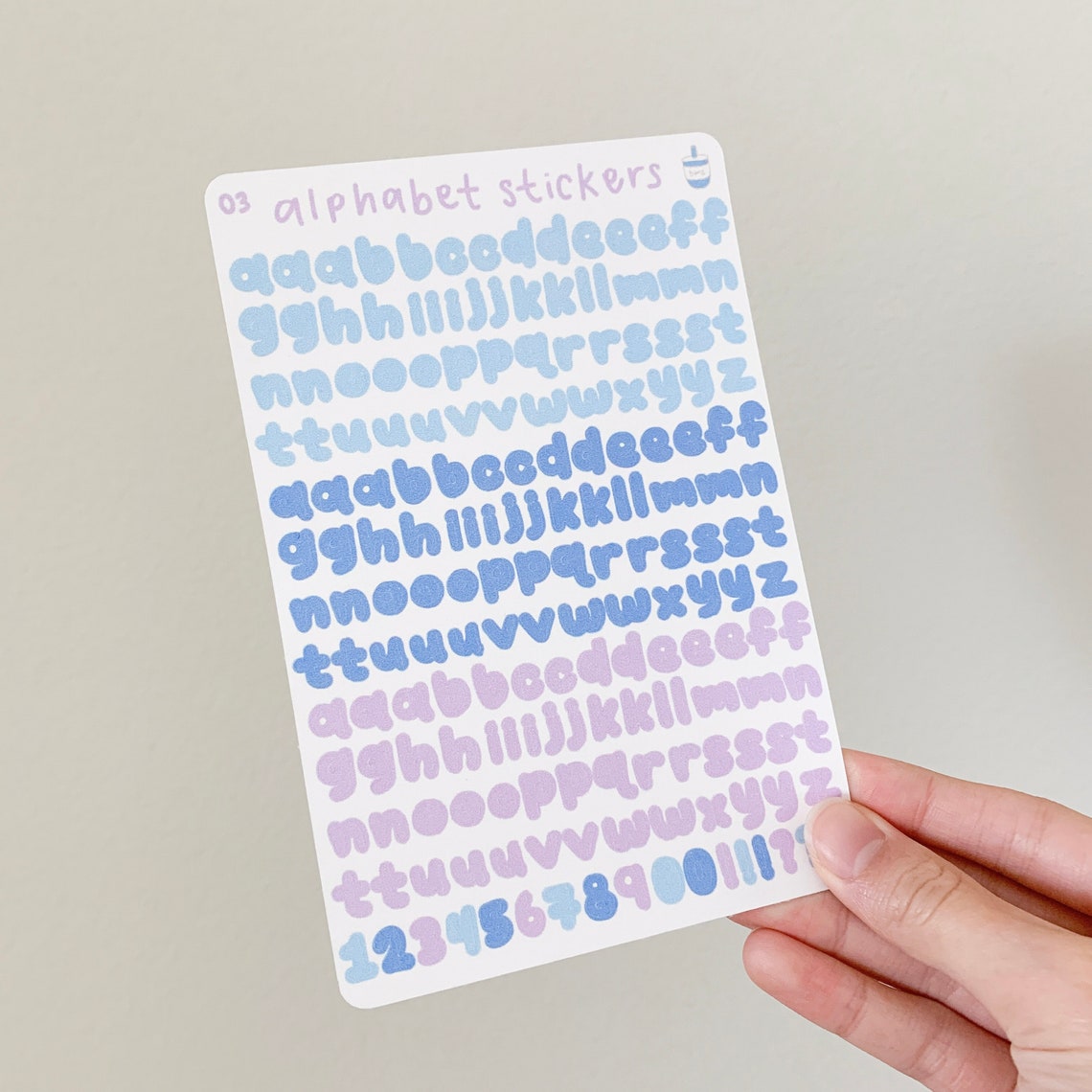 Alphabet Sticker Sheets Matte Sticker Sheet for | Etsy