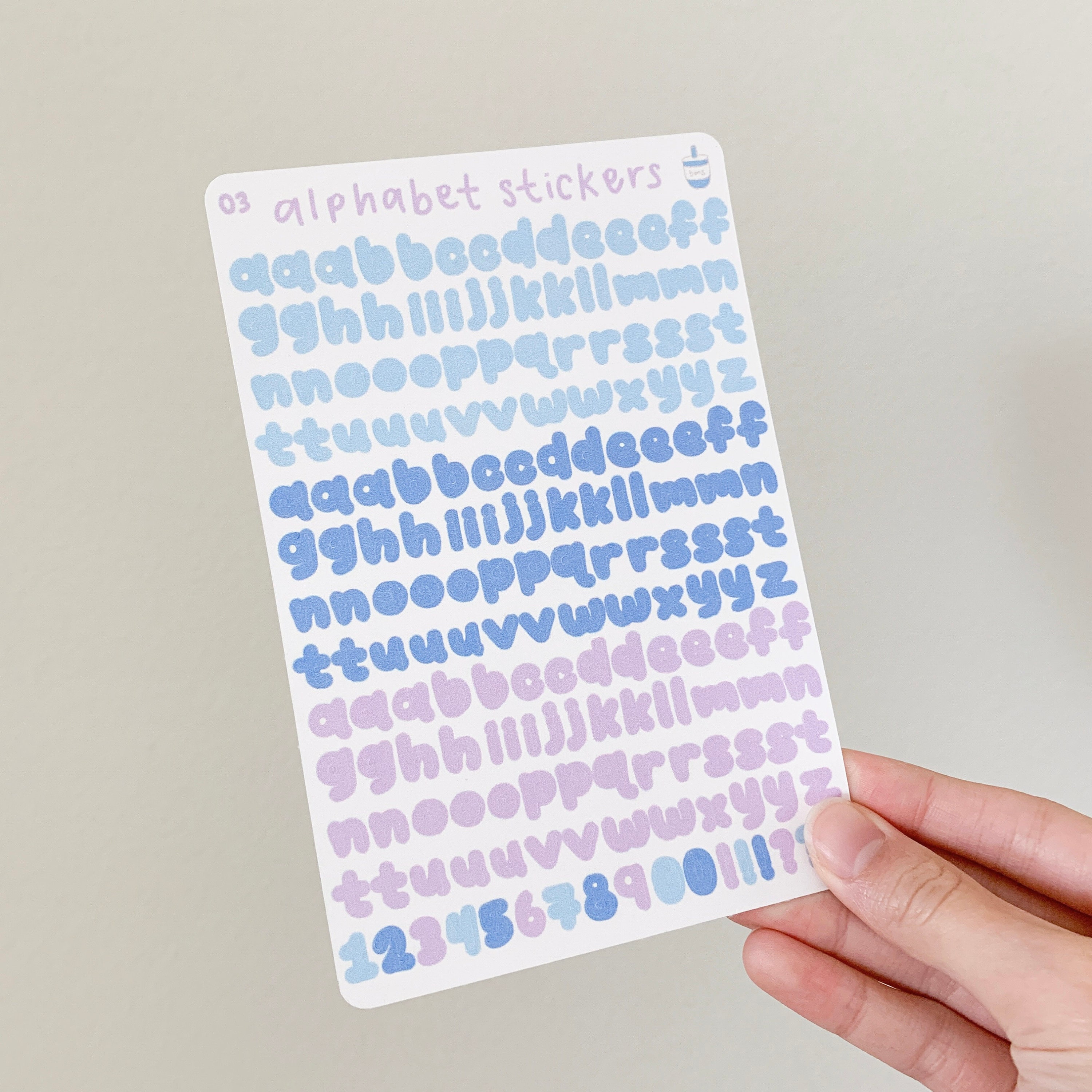 Alphabet Sticker Sheets Matte Sticker Sheet for | Etsy