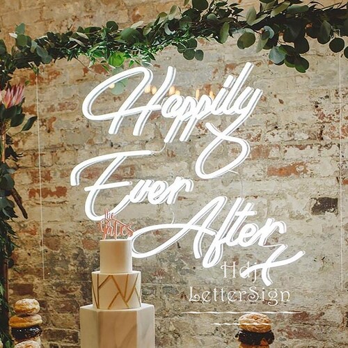 HAPPILY EVER AFTER Neon Sign Led Light Wedding Decor Wedding - Etsy