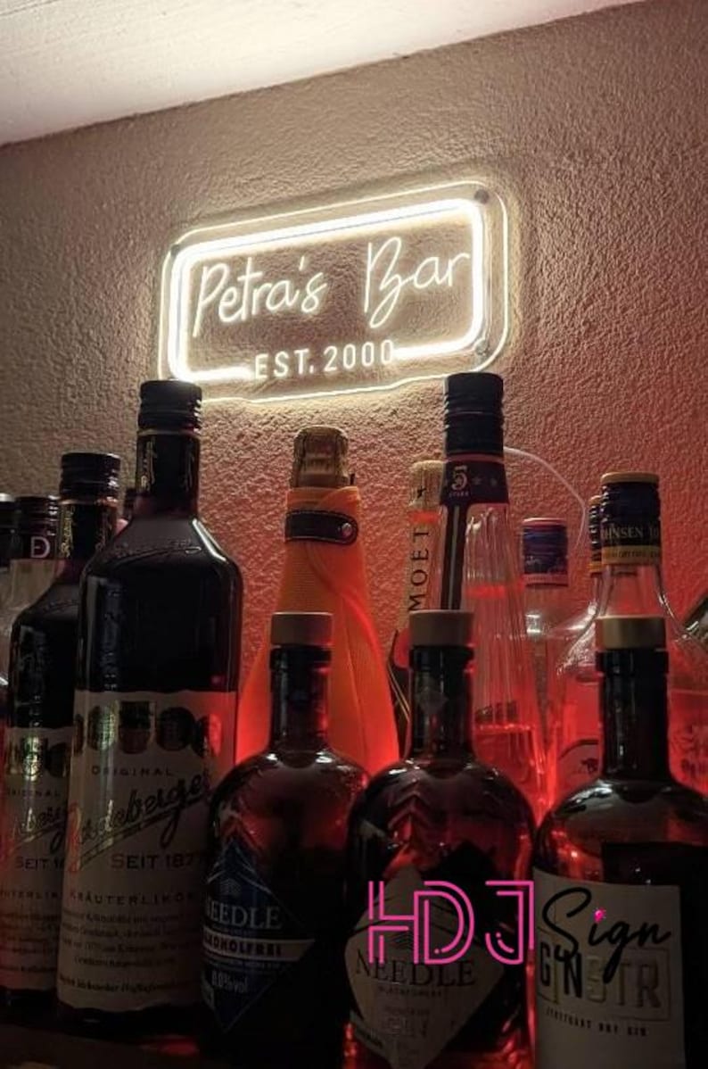 Custom Bar Name Neon Sign, Personalized Home Bar LED Light, Man Cave ...