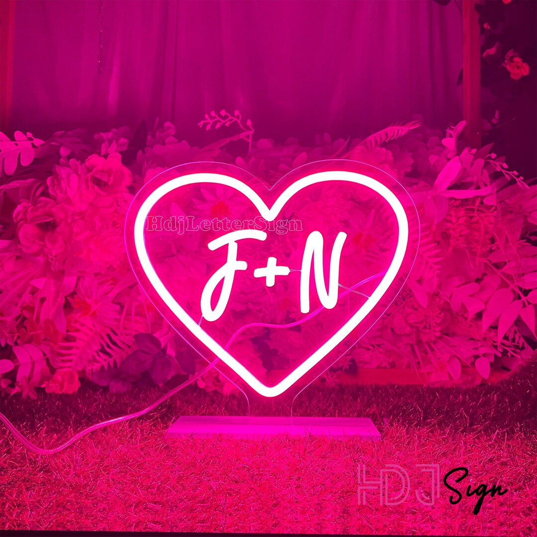 Custom Table Neon Sign With Stand,custon Name Sign,wedding Party ...