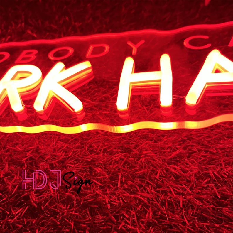 Nobody Cares Work Harder Neon Sign, Custom Gym LED Neon Light ...