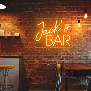 Neon Bar Sign,custom Bar Neon Sign,custom Your Bar Name Sign ...