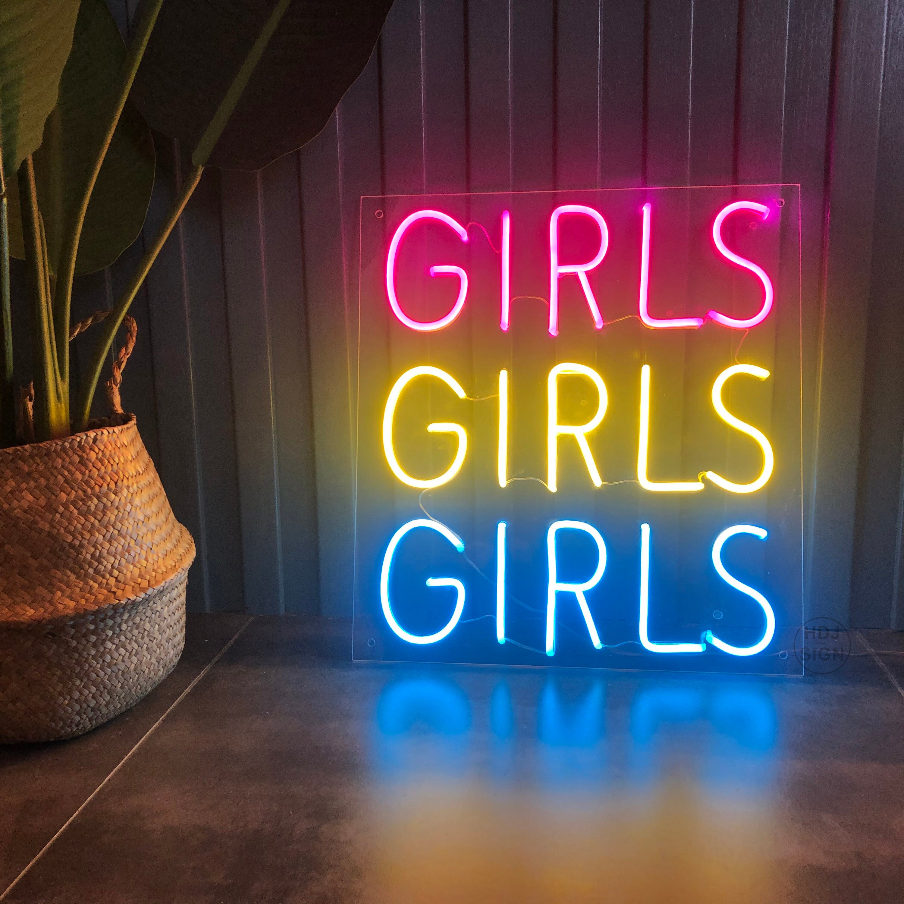 Custom Neon Sign Girls Girls Girls Neon SignCutting to Shape | Etsy