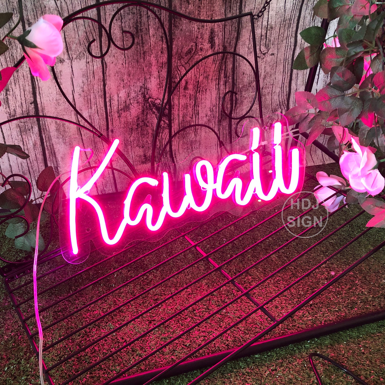 Kawaii Neon Sign Custom Pink LED Neon Sign Bedroom Light - Etsy