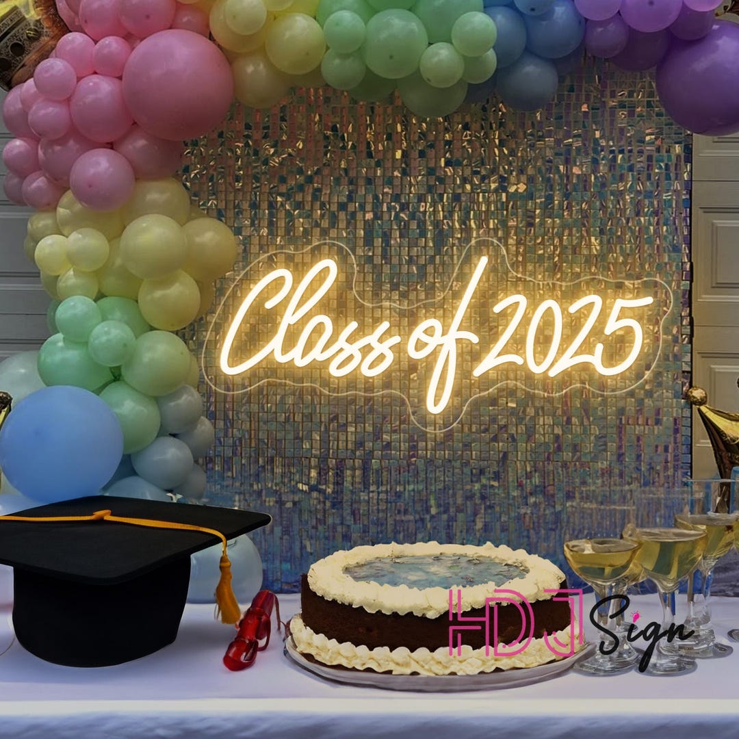 Class of 2025 Noen Sign,custom Congrats Grad LED Neon Light,grad Prom ...