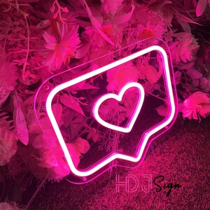 Message Neon Sign Bedroom Personalized Heart Neon Sign Custom Nails ...