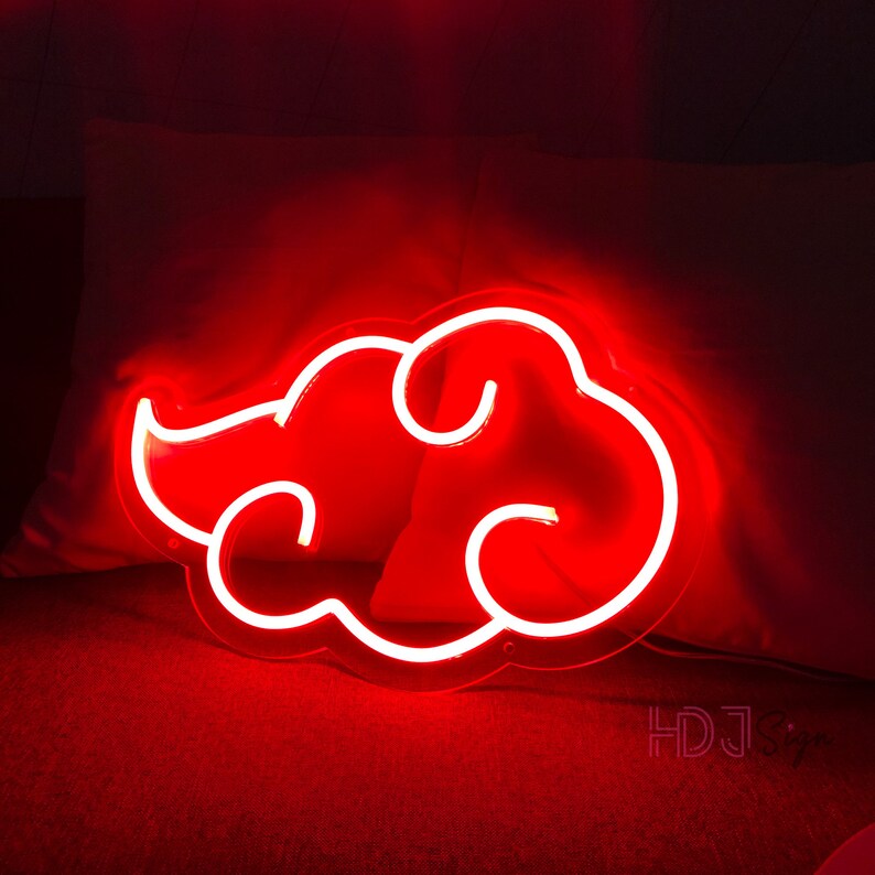 Akatsuki Neon Sign Custom Anime Sign Red Clouds Neon Sign | Etsy