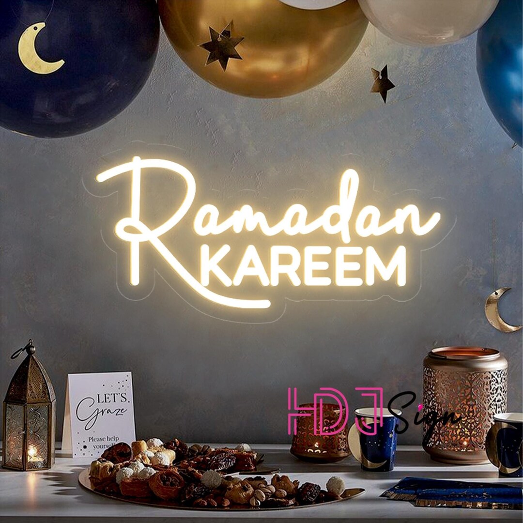 Ramadan Kareem Neon Sign,eid Mubarak Kareem Ramadan Banner Neon Light ...