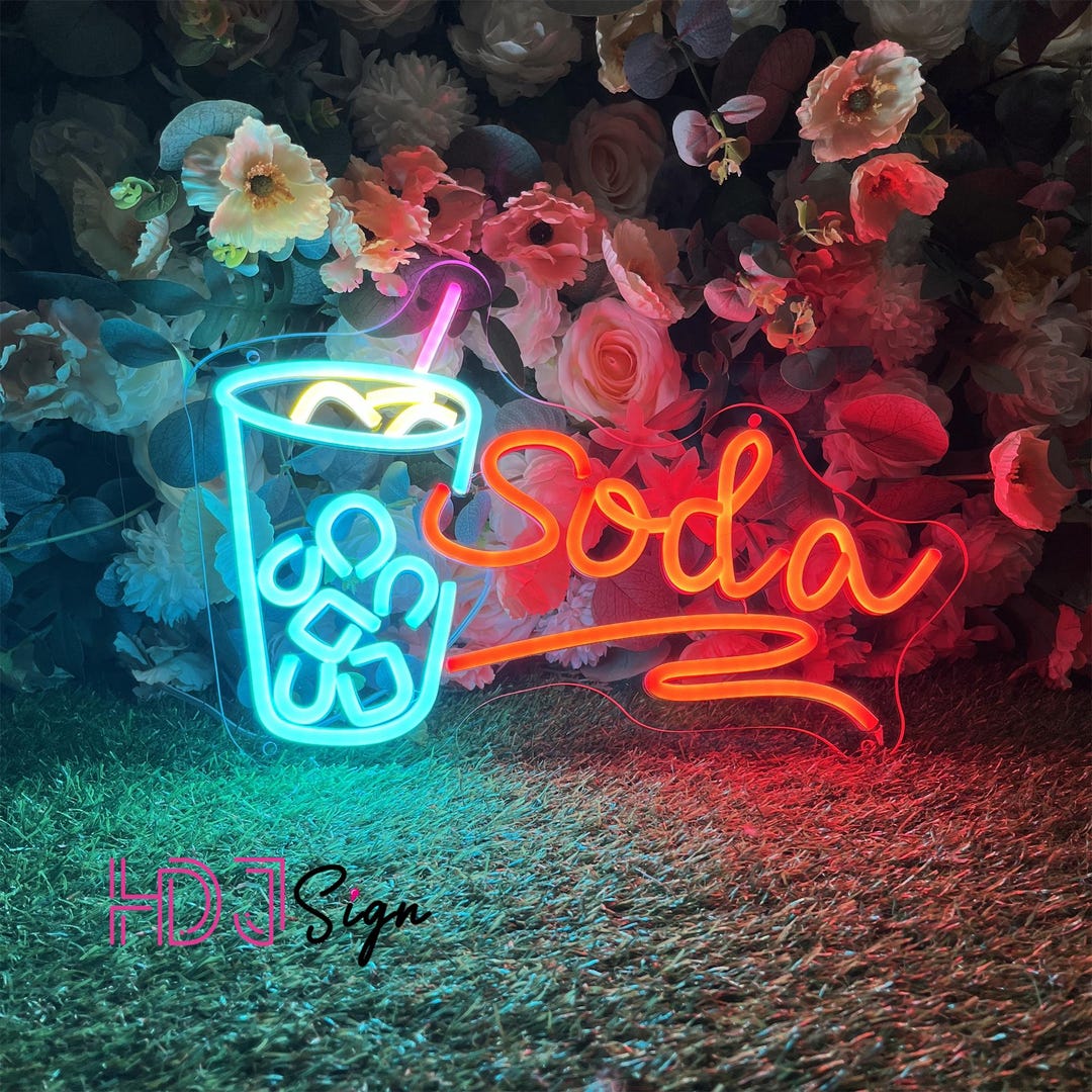 Soda Neon Sign,custom Soda Bar LED Light,milk Tea Store Wall Decor ...