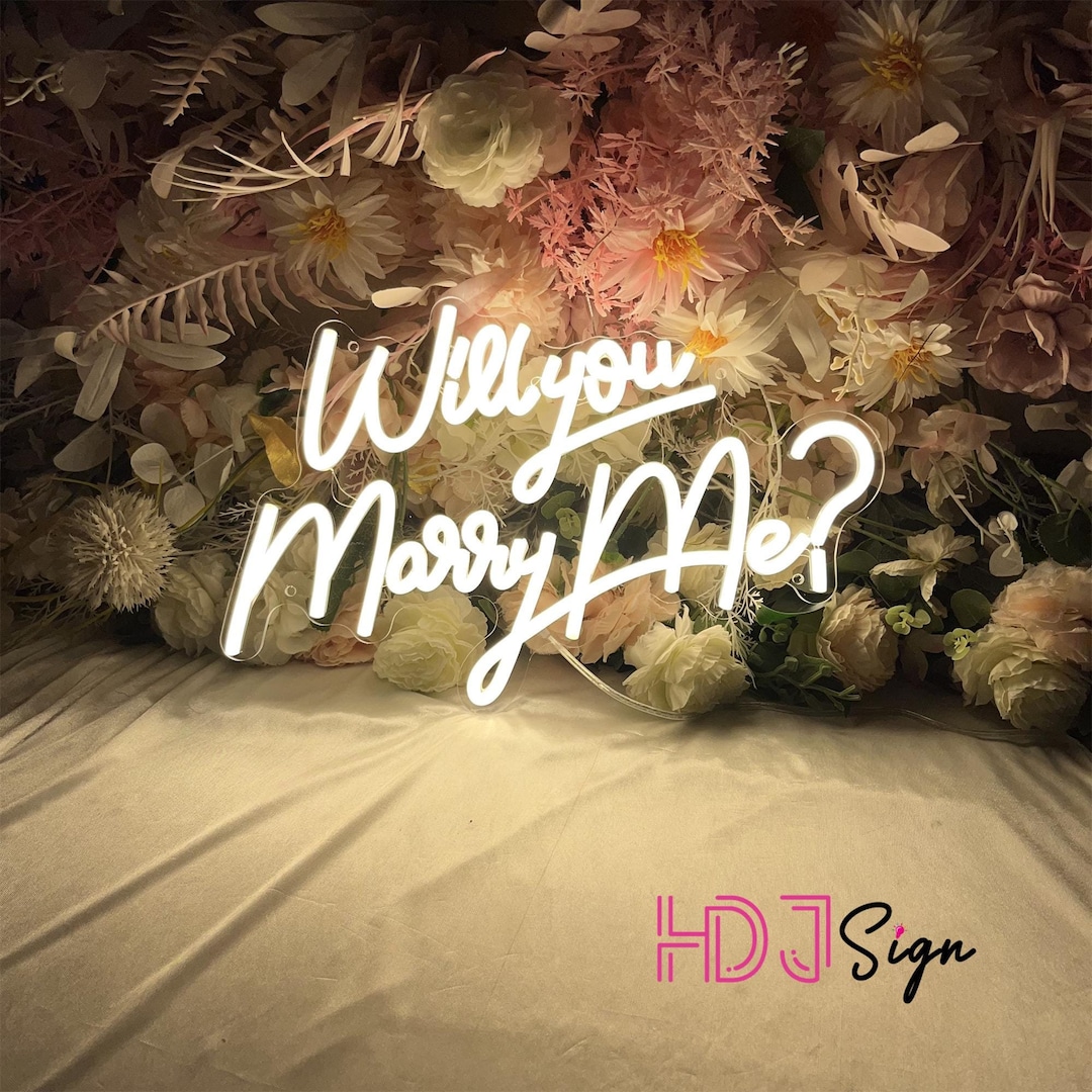 Will You Marry Me? Neon Sign,led Neon Sign for Propose Marriage,wedding ...