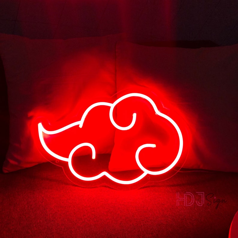 Akatsuki Neon Sign Custom Anime Sign Red Clouds Neon Sign | Etsy