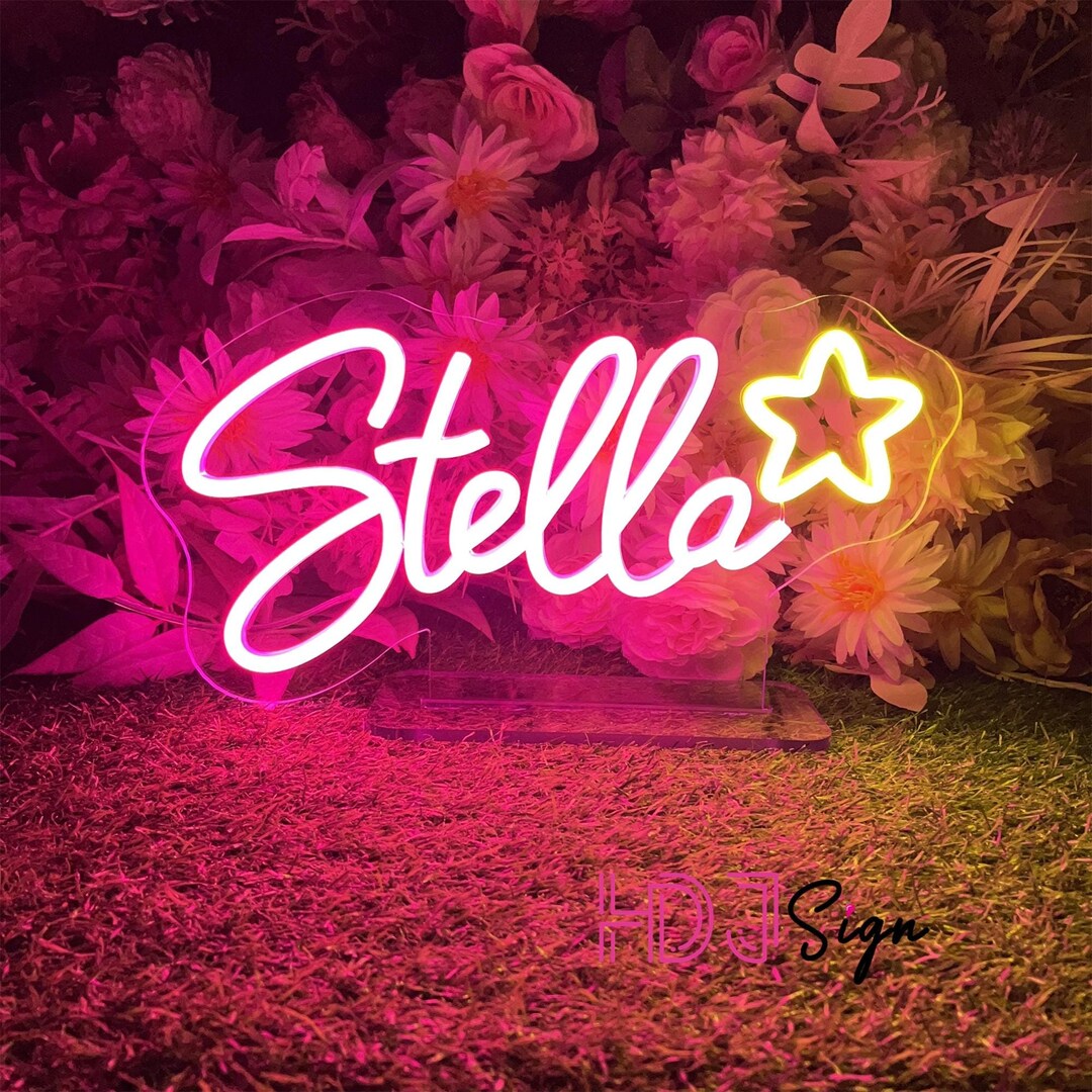 Custom Neon Name Sign Table Sign,name Neon Sign Table Decor,kids Room ...