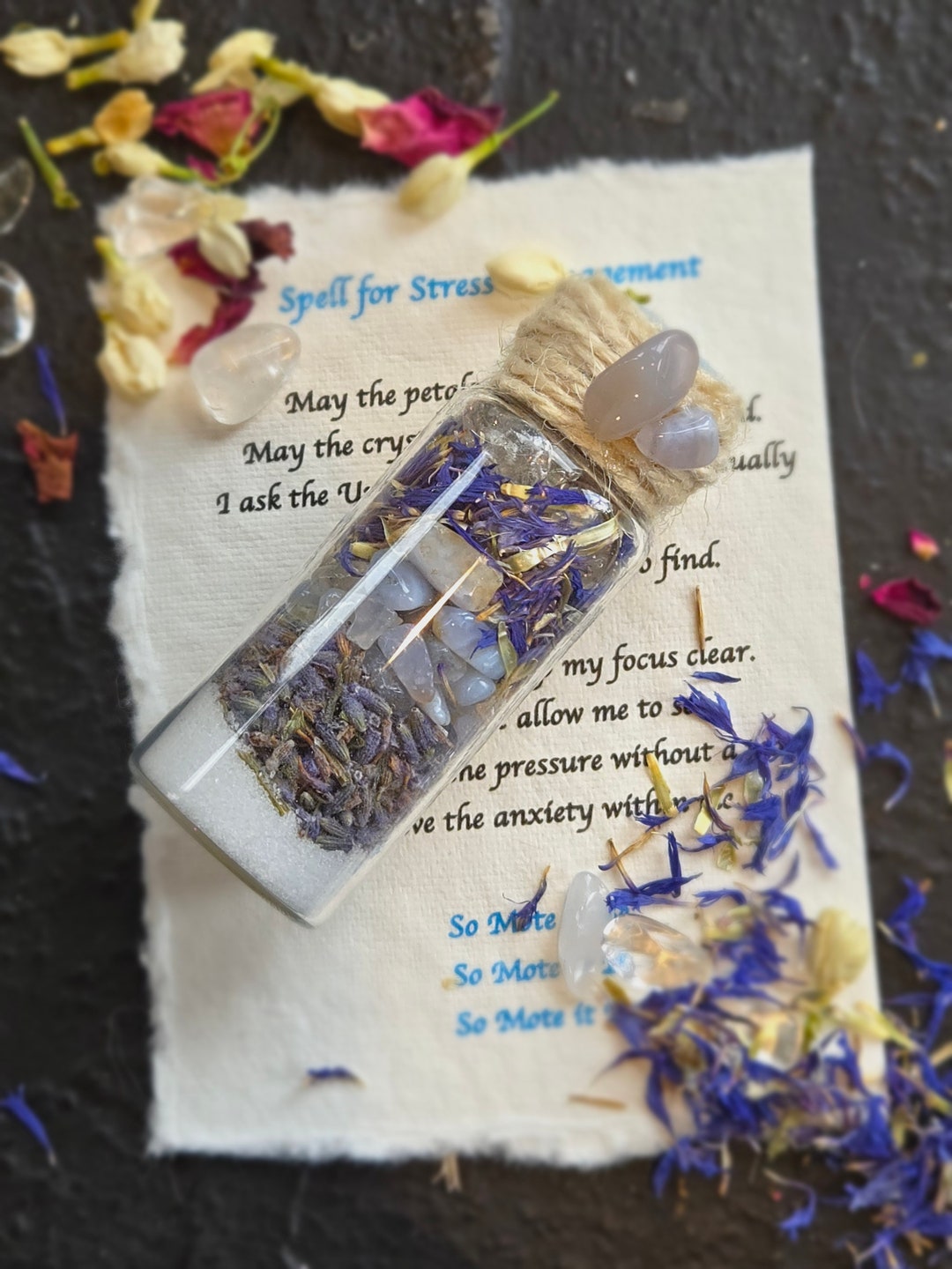 WOO SAH!: Stress and Anxiety Relief Manifestation Spell Jar. - Etsy