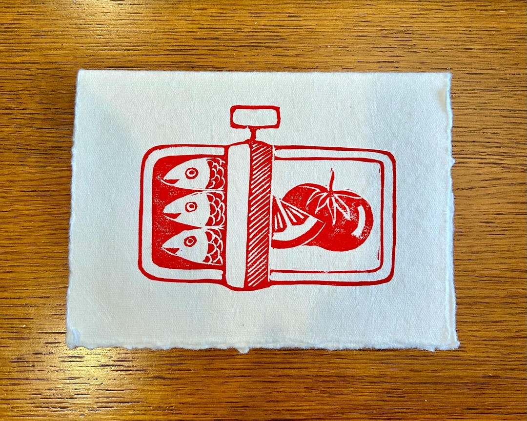 5x7 Sardines Card - Etsy