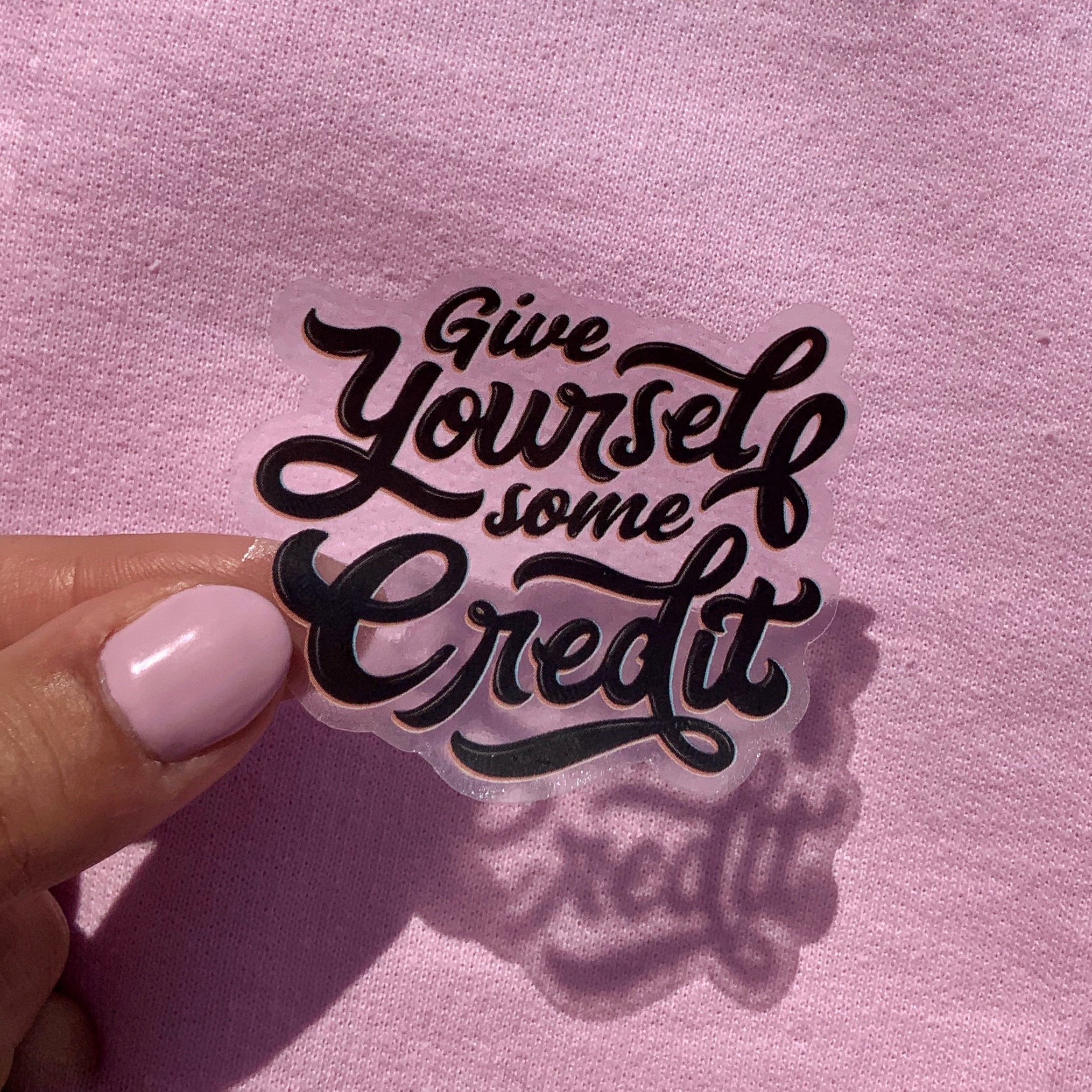 Give Yourself Some Credit Clear laptop sticker transparent | Etsy