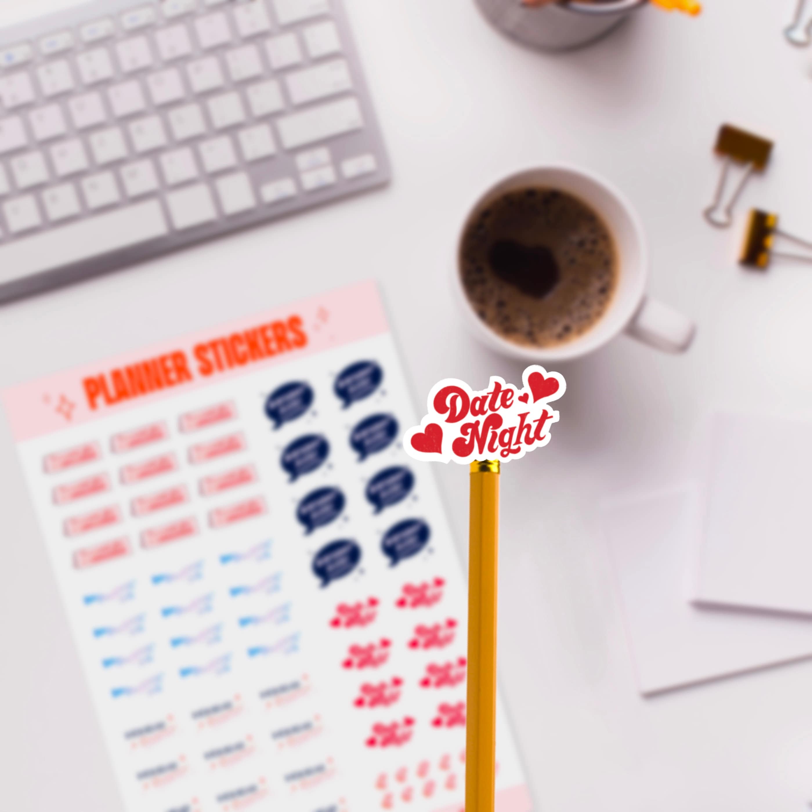 Planner Sticker Sheet for Bullet Journal Calendar. 52 Tiny | Etsy