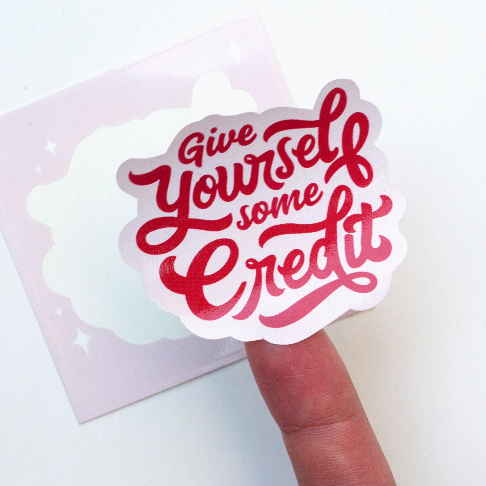 Give Yourself Some Credit Fun Laptop Sticker Typography - Etsy