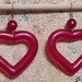 Vintage Retro Unique Pink Love Heart Earring Jewelry Accessory ...