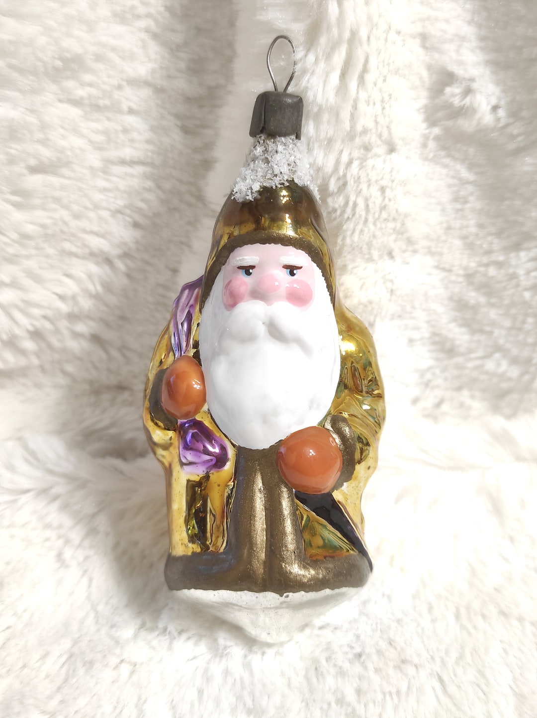 Vintage Rare Glass Christmas Ornament Santa Claus Decor - Etsy