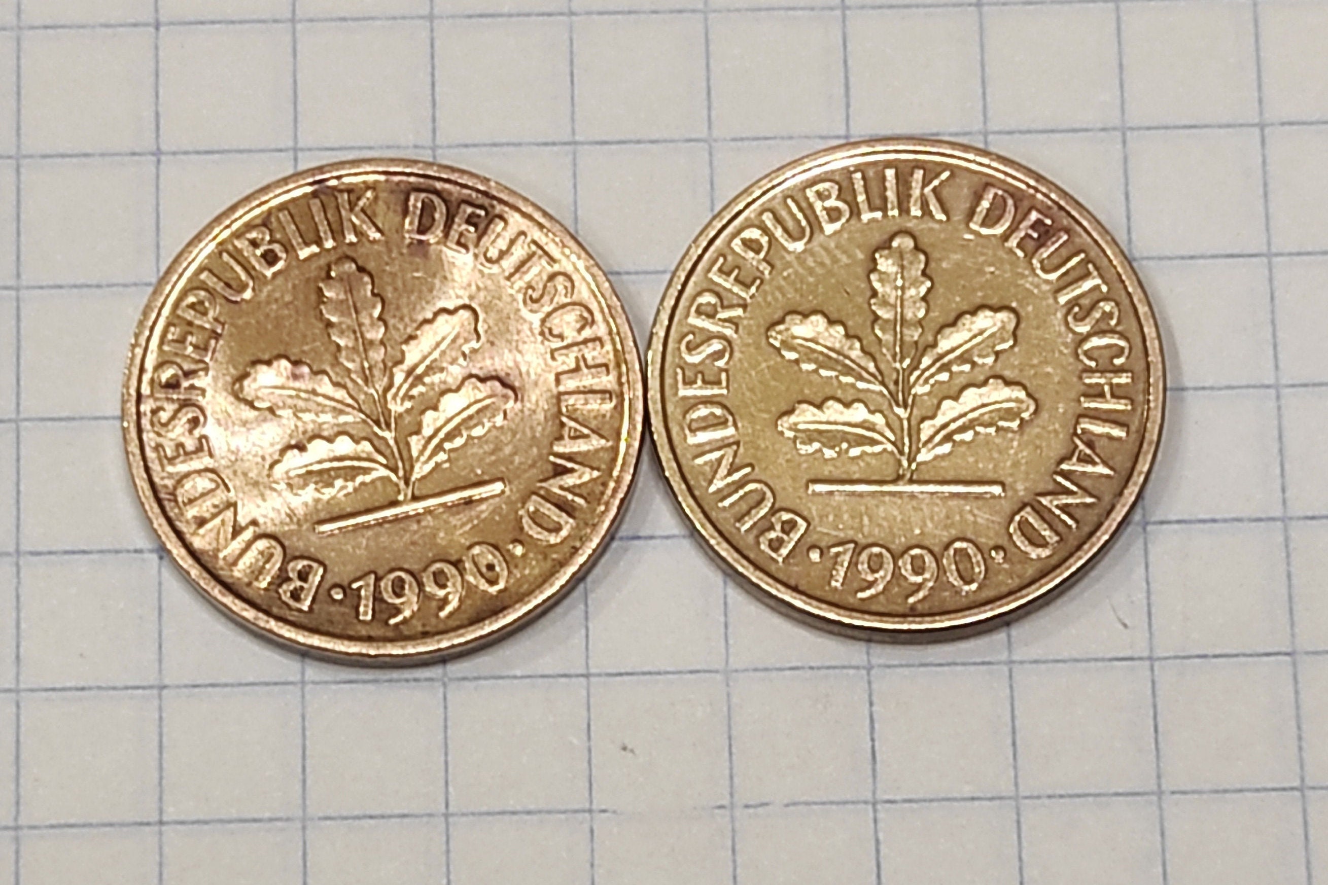 Vintage Retro Metal Copper German Coins 23 Pcs 5 Pfennig - Etsy