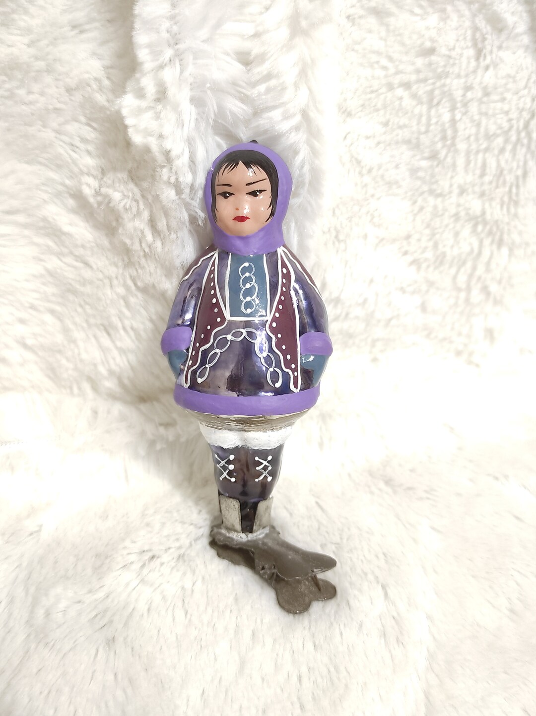 Vintage Glass Xmas Ornament Inuit Yakut Chukchi Eskimo Nordic Toy Decor ...
