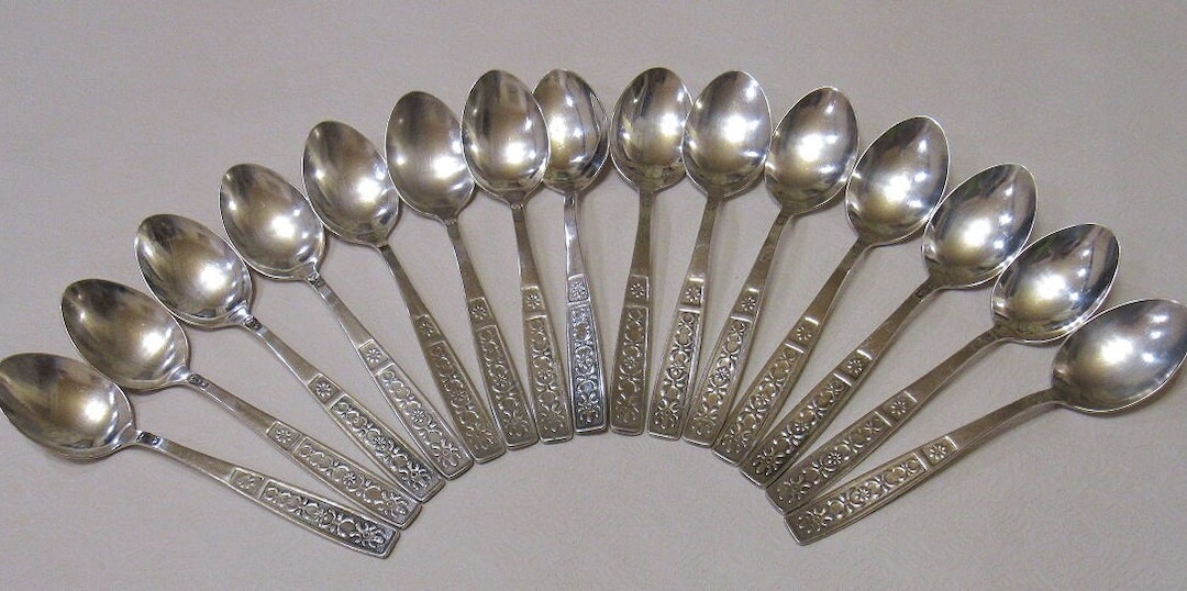 Set of 15 Retro Vintage Antique Rare Soviet Nickel Silver Cupronickel ...