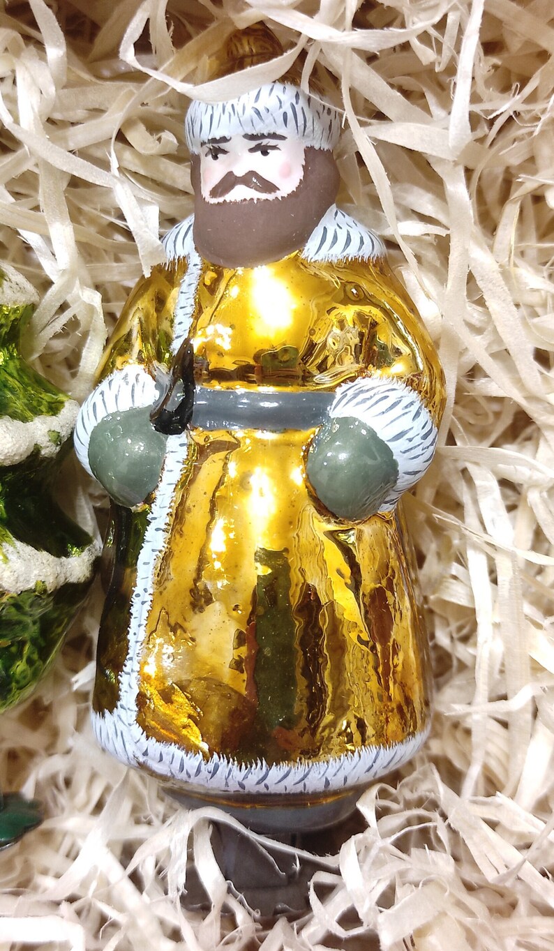 Christmas Ornaments Glass Vintage Exclusive Set of 6 Pcs Dolls MOROZKO ...