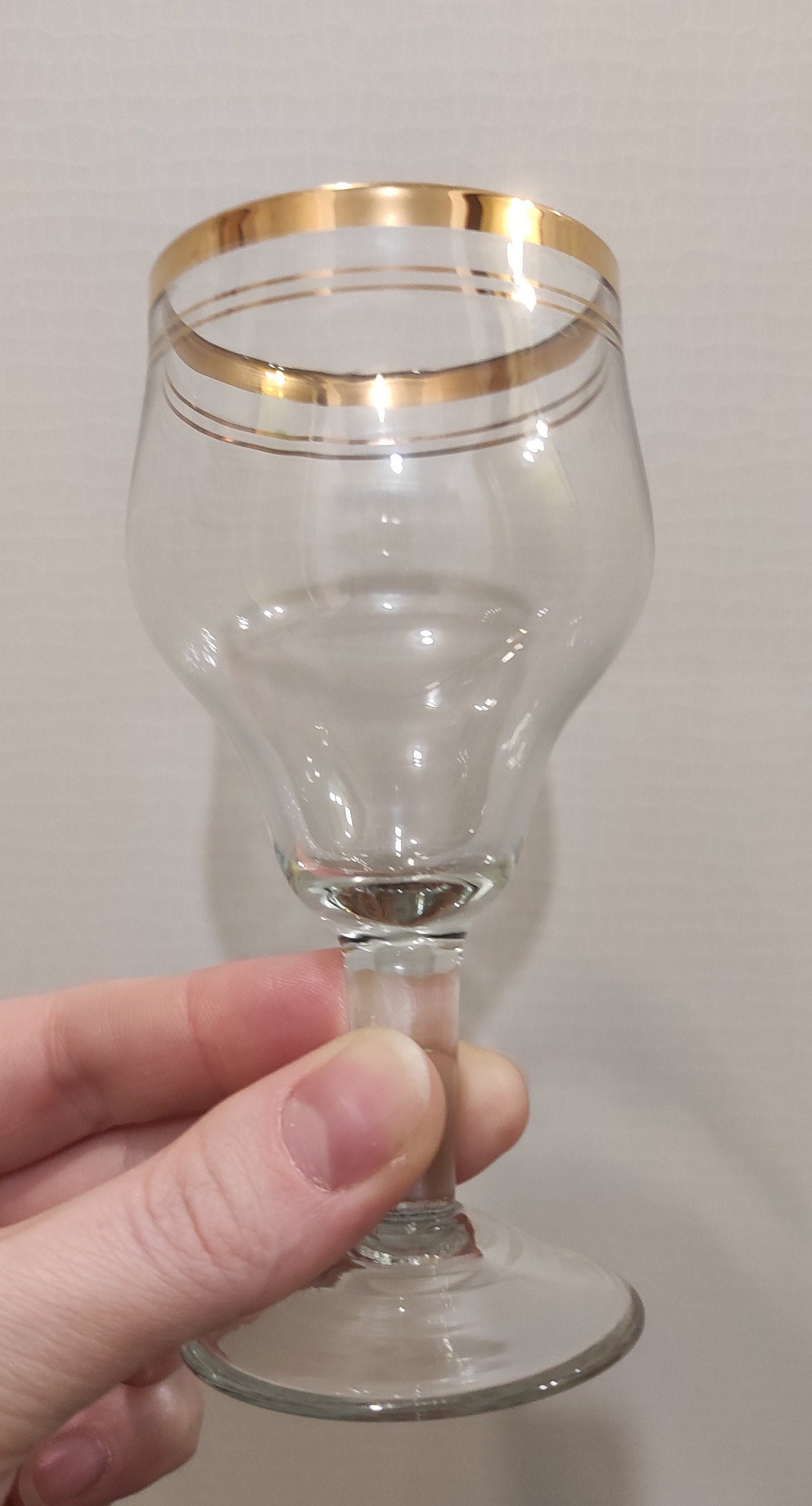 Set of 3 Vintage Retro Glass Goblets Vodka Shots Glasses - Etsy