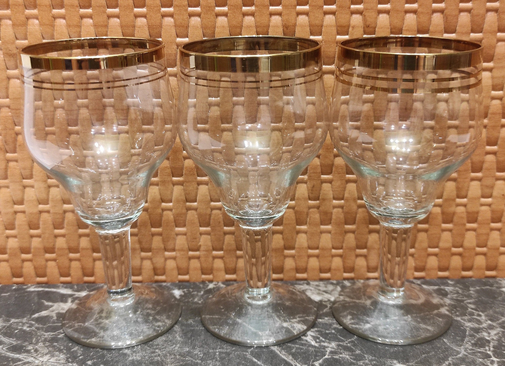 Set of 3 Vintage Retro Glass Goblets Vodka Shots Glasses - Etsy