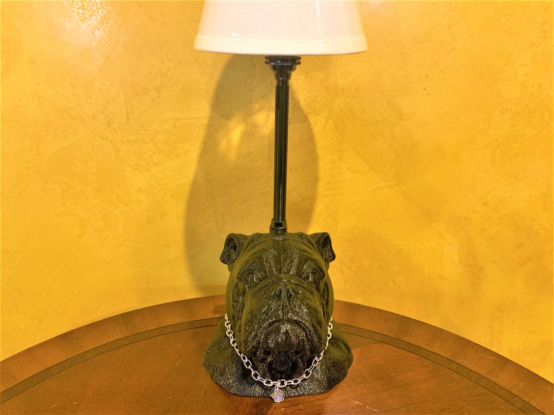 Sully - English Bulldog Lamp (black) - Etsy