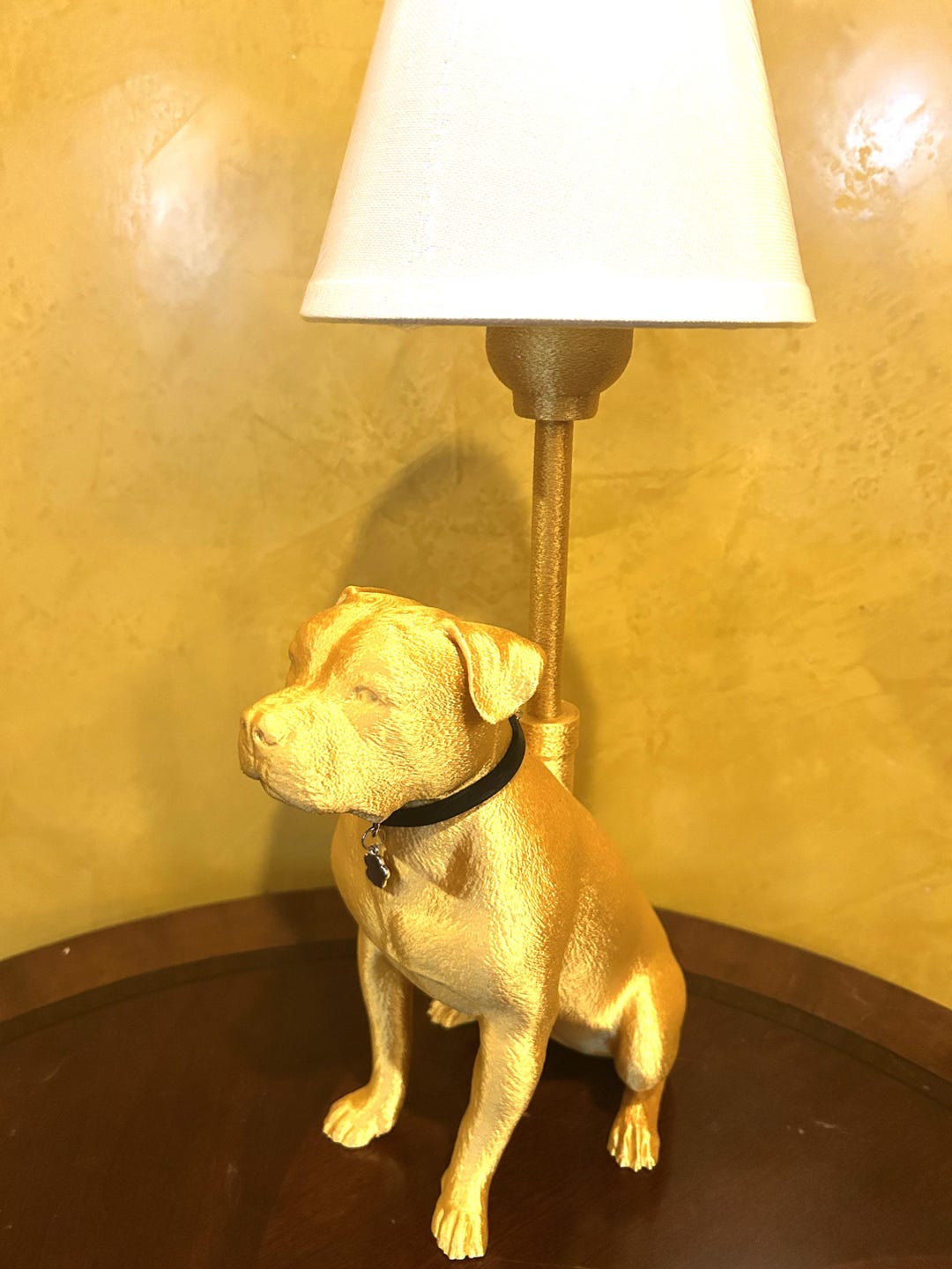 Bailey - Pit Bull Lamp (gold), Dog Lamp - Etsy
