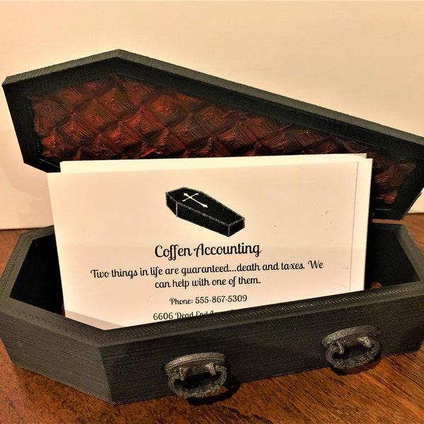 Desk Coffin Business Card Holder - Etsy