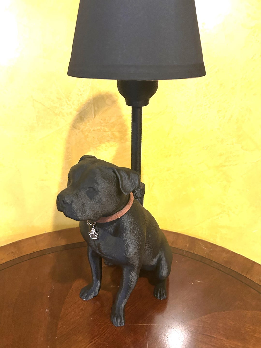 Bailey - Pit Bull Lamp (black), Dog Lamp - Etsy
