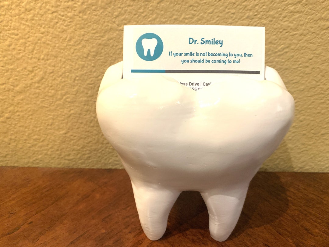 Molar - Tooth Business Card / Pencil Holder - Etsy