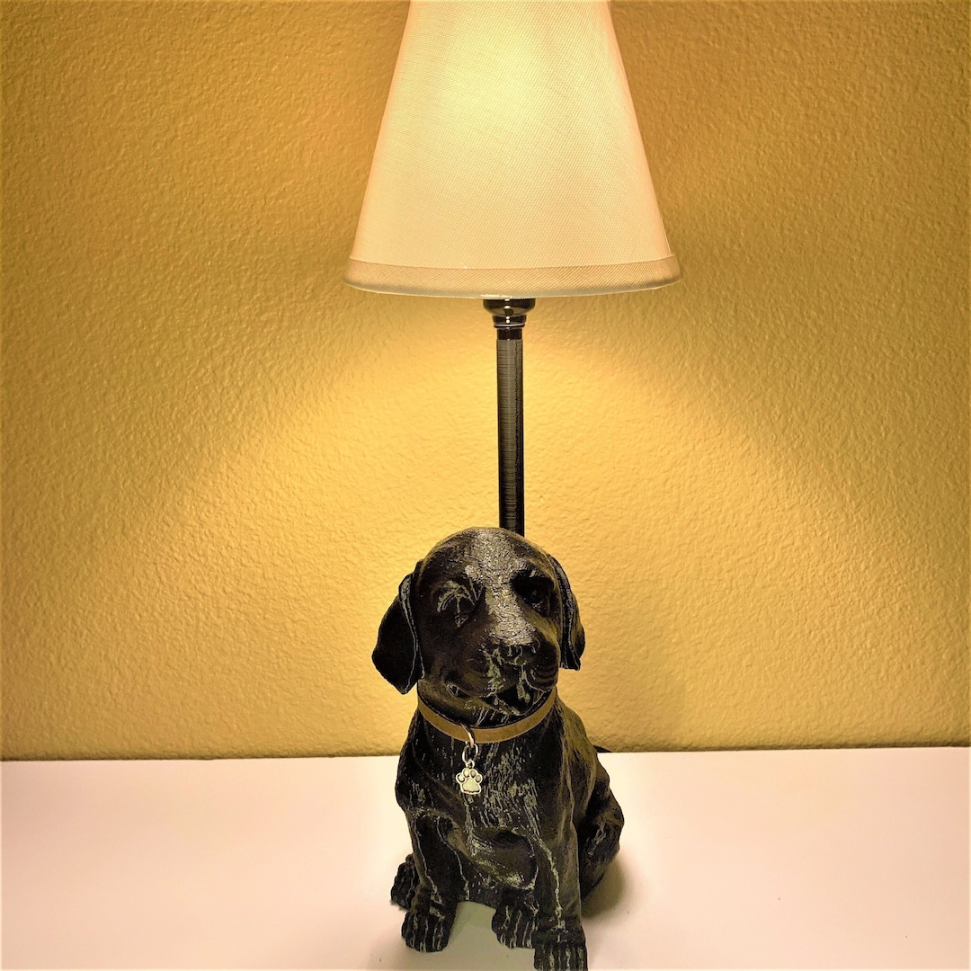 Clarence - Labrador Retriever Lamp (black), Dog Lamp - Etsy