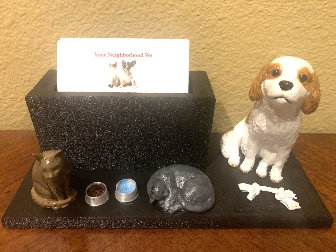 Cats Rule Dogs Drool - Dog & Cat Business Card / Pencil Holder - Etsy