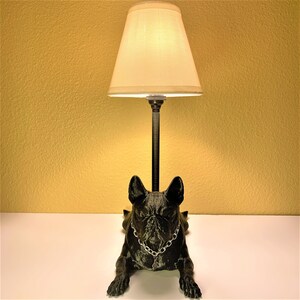 Dozer - French Bulldog Lamp (black), Dog Lamp - Etsy